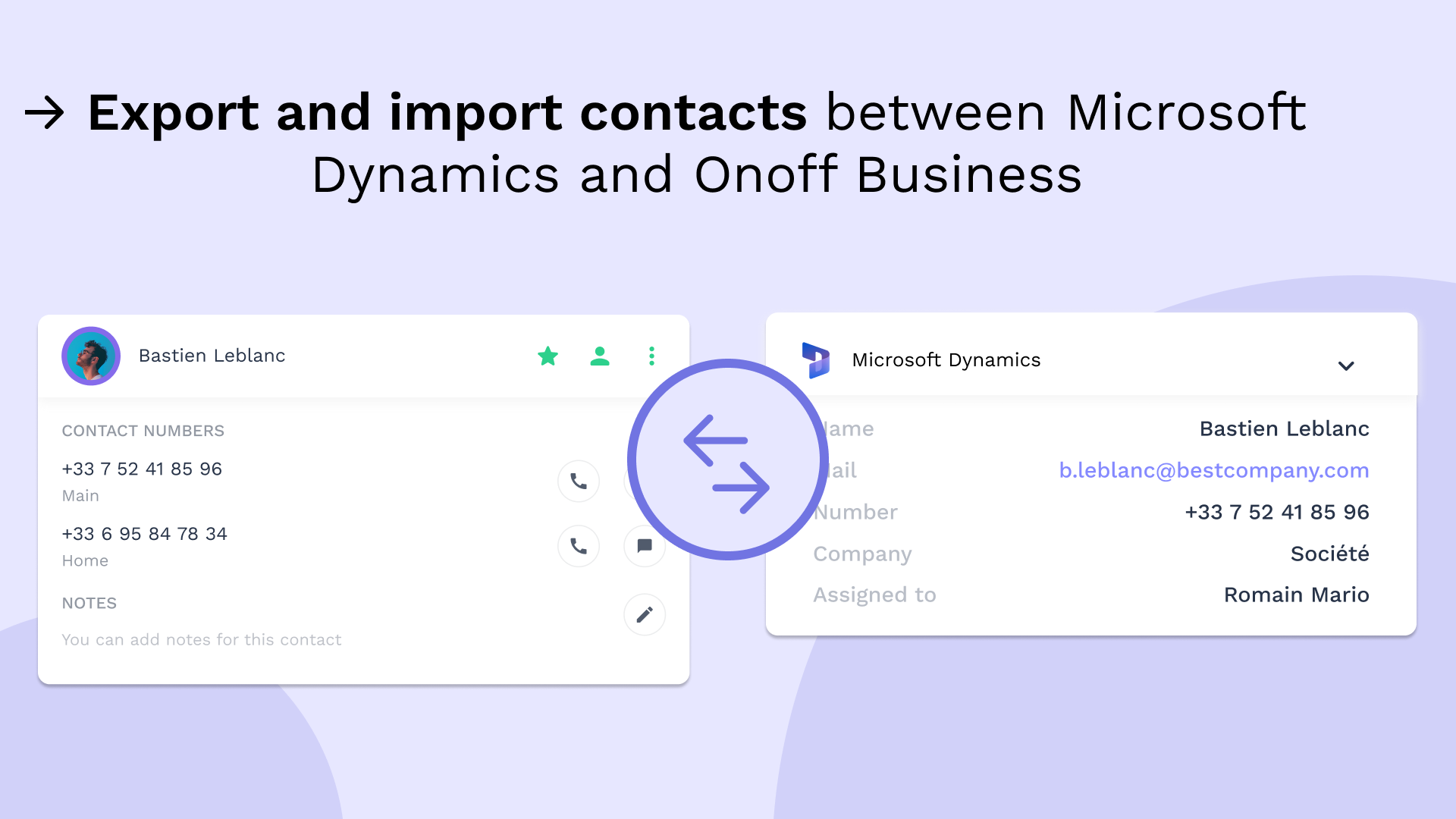 Microsoft Dynamics integration with Onoff Business